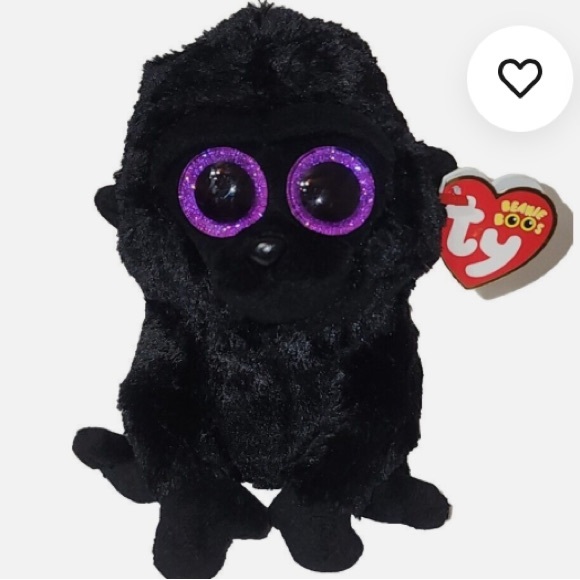 Ty | Toys | Ty Beanie Boo George The Gorilla Black Color Glitter Eyes ...